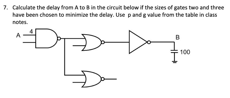 Solved Calculate the delay from A to Bin the circuit below | Chegg.com