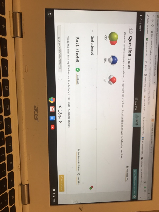 Solved 19 89% 13 Question (2 points) 0 See Given the | Chegg.com