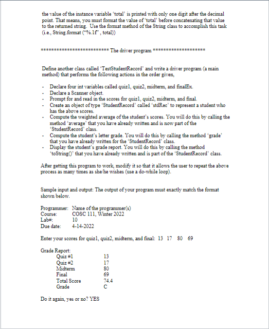 Solved a Grade Report Write a grading program for a college | Chegg.com