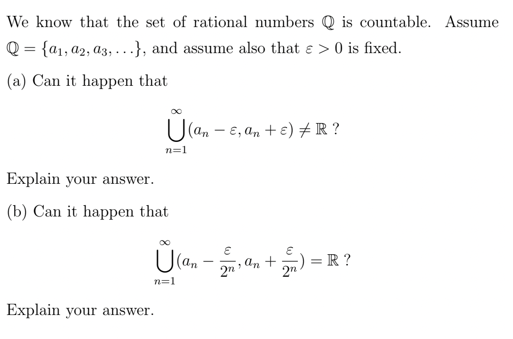 Solved We know that the set of rational numbers Q is | Chegg.com