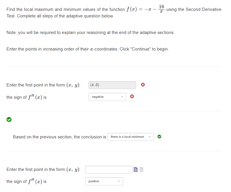 Solved Find the local maximum and minimum values of the | Chegg.com