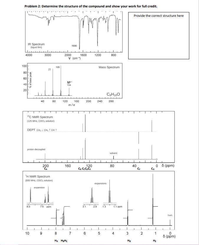 Solved Combined Spectroscopy Problems Worksheet 9 This | Chegg.com