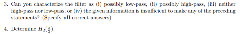 Solved Problem 7: GLP Filter Given the following phase | Chegg.com