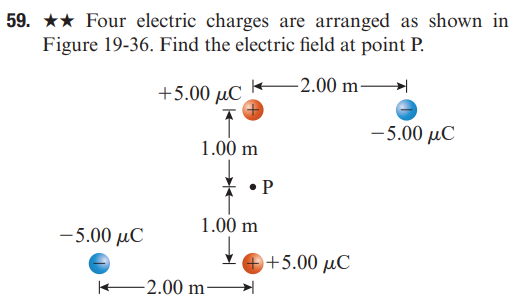 Solved Four electric charges are arranged as shown inFigure | Chegg.com
