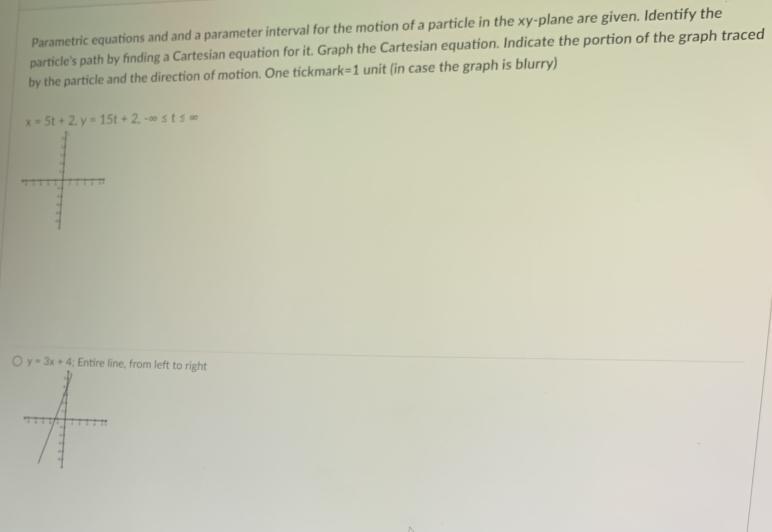 Solved Parametric Equations And And A Parameter Interval For