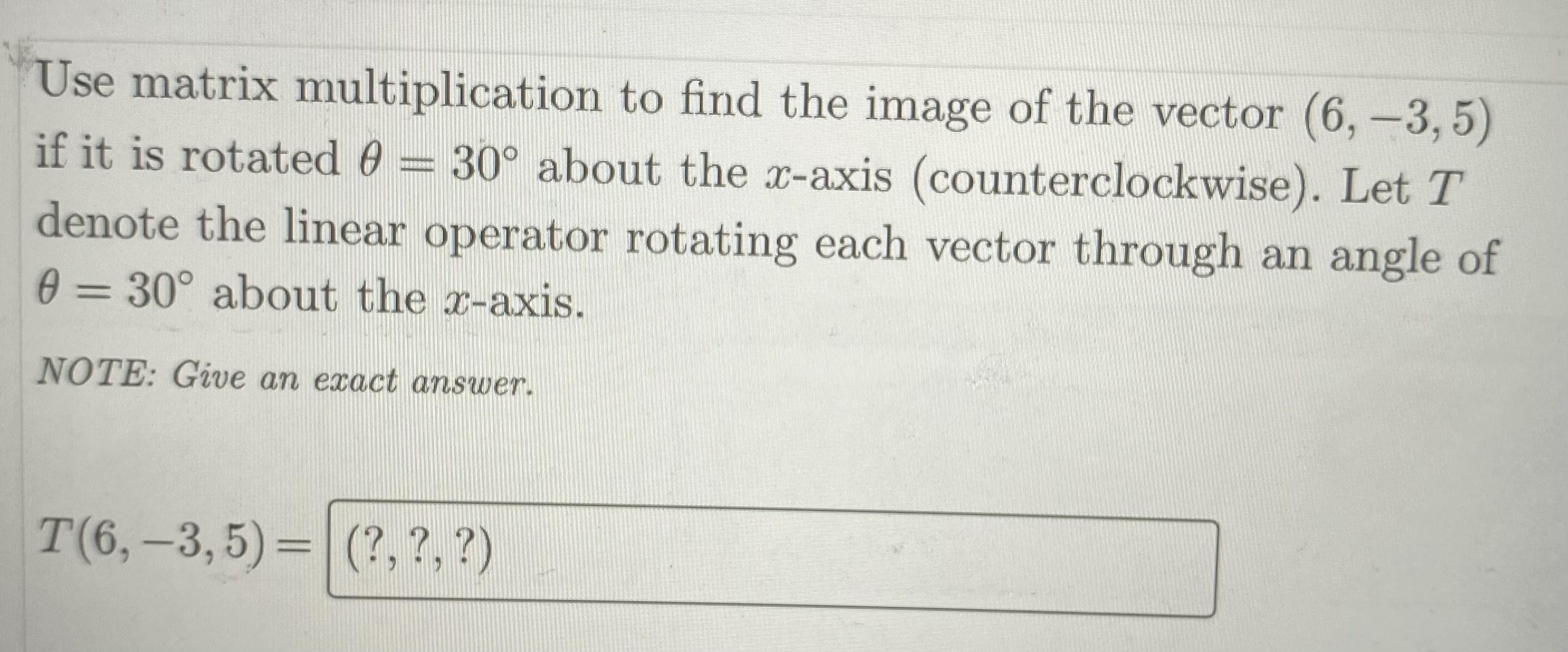 Solved Use matrix multiplication to find the image of the | Chegg.com