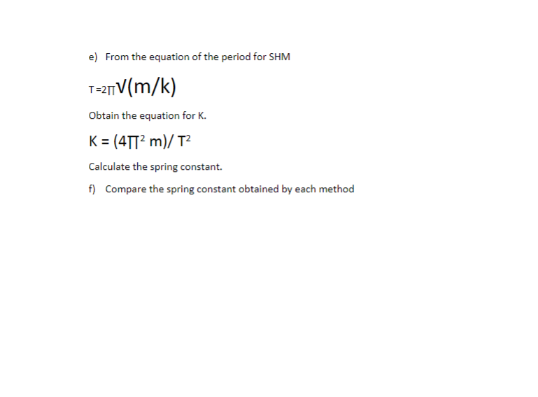 Solved 1. Determining Spring constant using Hooke's Law. | Chegg.com