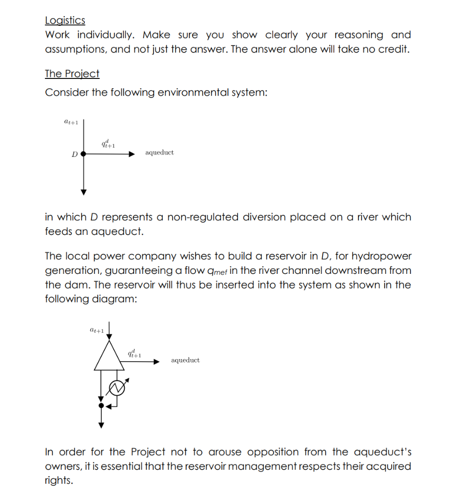 Solved Logistics Work individually. Make sure you show | Chegg.com