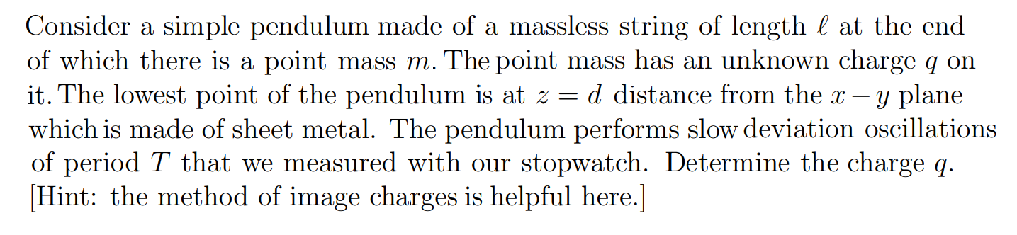 Solved Consider a simple pendulum made of a massless string | Chegg.com
