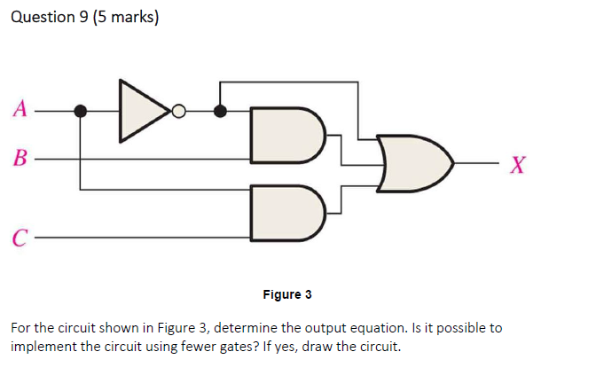 Solved Question 9 (5 marks) A B X C- Figure 3 For the | Chegg.com