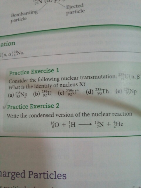 Solved Ejected particle Bombarding particle ation l(n, | Chegg.com