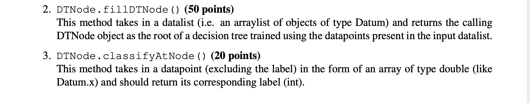 Solved 2. DTNode.fillstNode () (50 points) This method takes | Chegg.com
