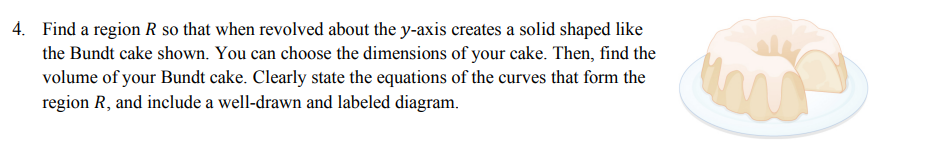 Solved Find a region R so that when revolved about the | Chegg.com
