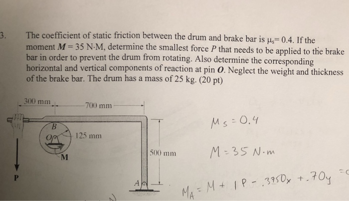 Solved 3. The coefficient of static friction between the | Chegg.com