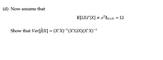 Solved OLS in matrix notation, Gauss-Markov Assumptions | Chegg.com