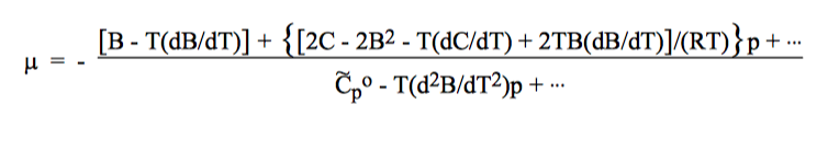 Solved H = [B - T(dB/dT)] + {[2C - 2B2 - T(dC/dT) + | Chegg.com