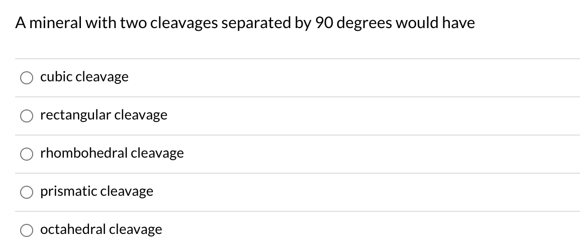 Solved A mineral is said to have cleavage if its broken | Chegg.com