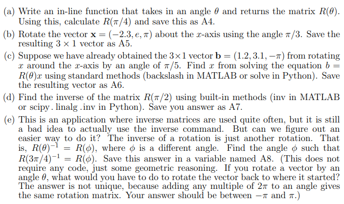 Solved 2. In this problem we will work with a rotation | Chegg.com