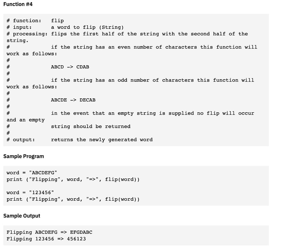 Solved For this part you will be writing a series of | Chegg.com