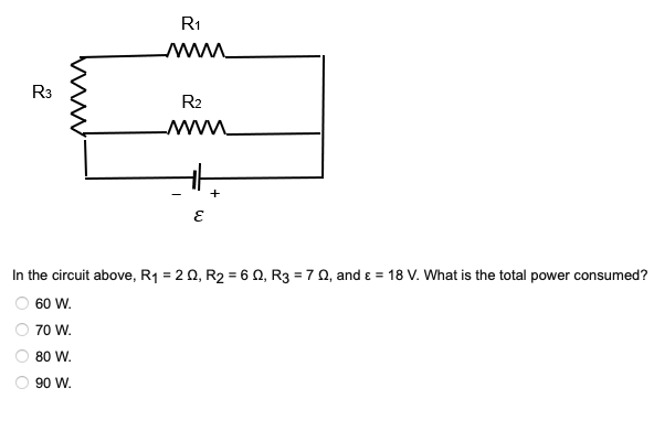 Solved R1 W R3 R2 WWW + In the circuit above, R1 = 20, R2 = | Chegg.com