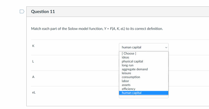 Solved Question 10 What does the production function | Chegg.com