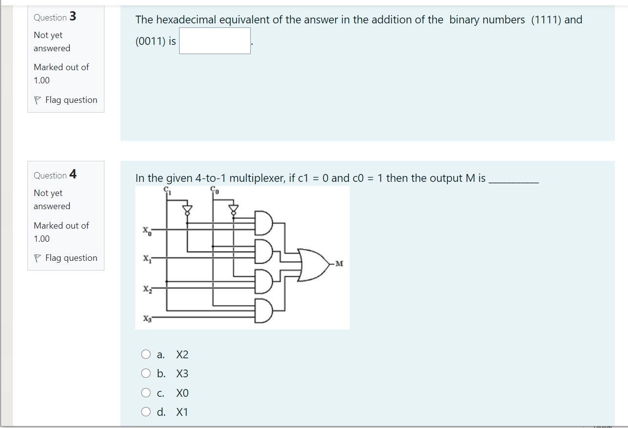 Solved Question 3 Not yet answered The hexadecimal | Chegg.com