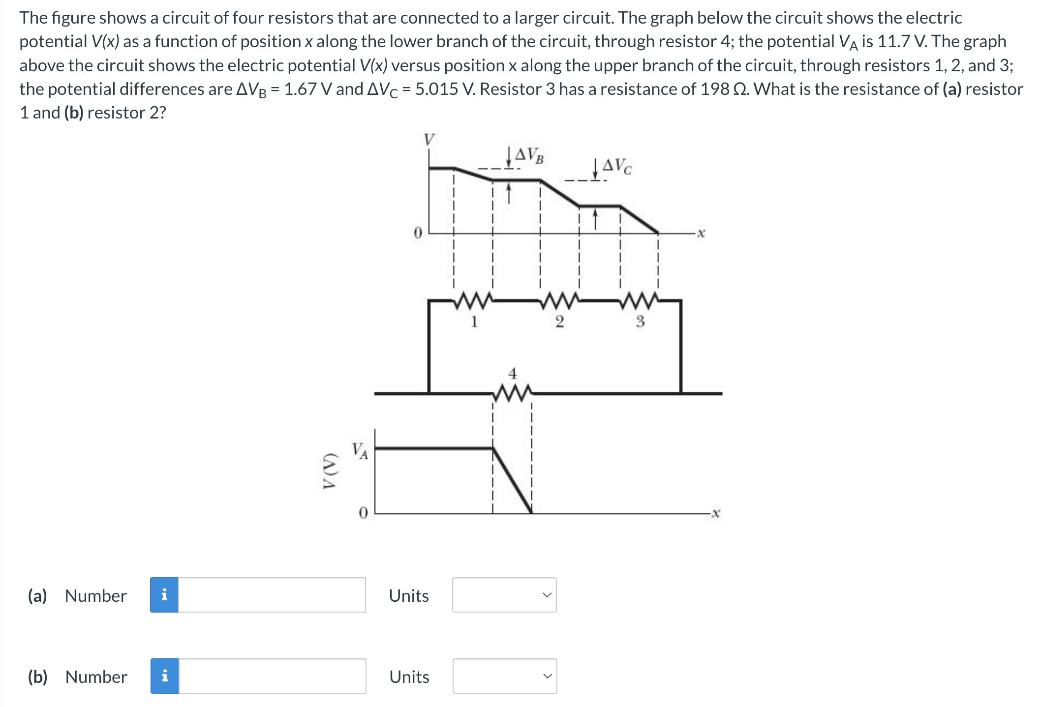 Solved The figure shows a circuit of four resistors that are | Chegg.com