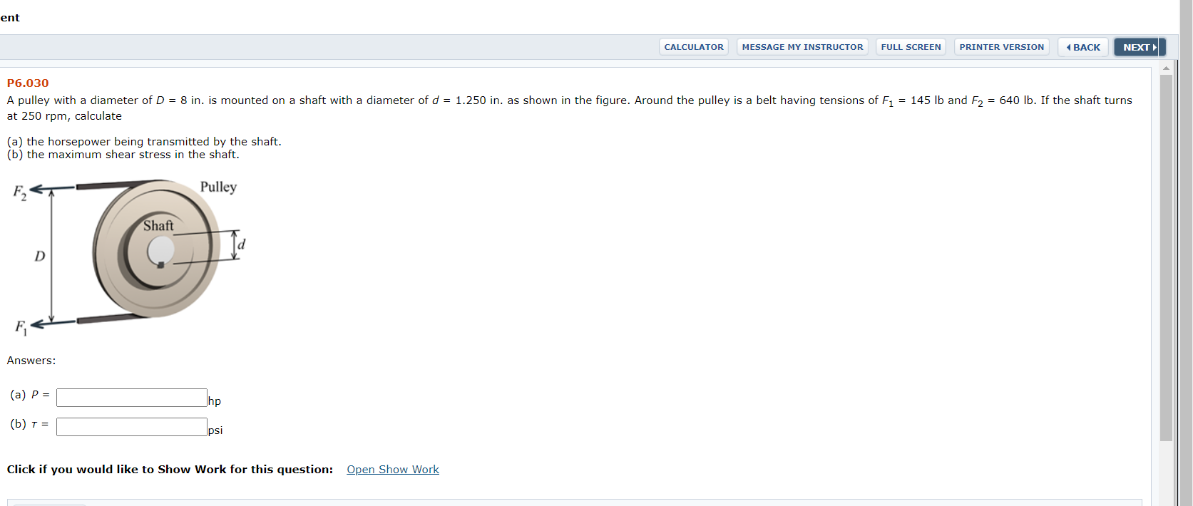 Solved ent CALCULATOR MESSAGE MY INSTRUCTOR FULL SCREEN | Chegg.com