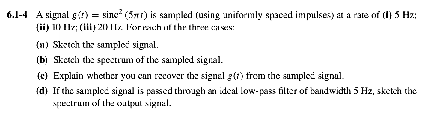 Solved 6.1-4 ﻿A signal \( | Chegg.com