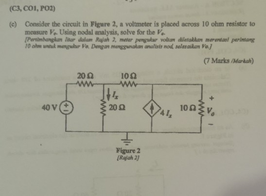 Solved Question 1 Seahel (C4, C01, POI) (6) In an electrical | Chegg.com