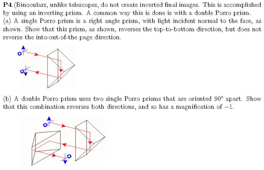 Solved P4.(Binoculars, unlike telescopes, do not create | Chegg.com