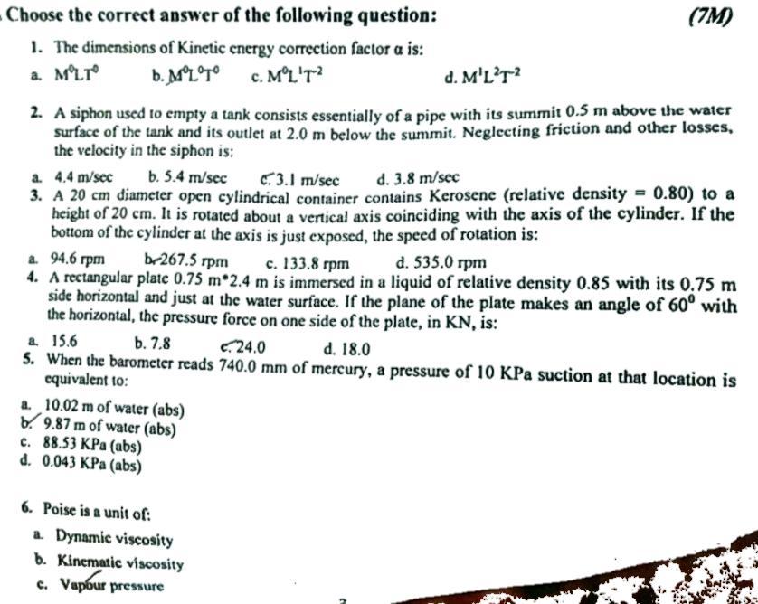 Solved Choose the correct answer of the following question: | Chegg.com