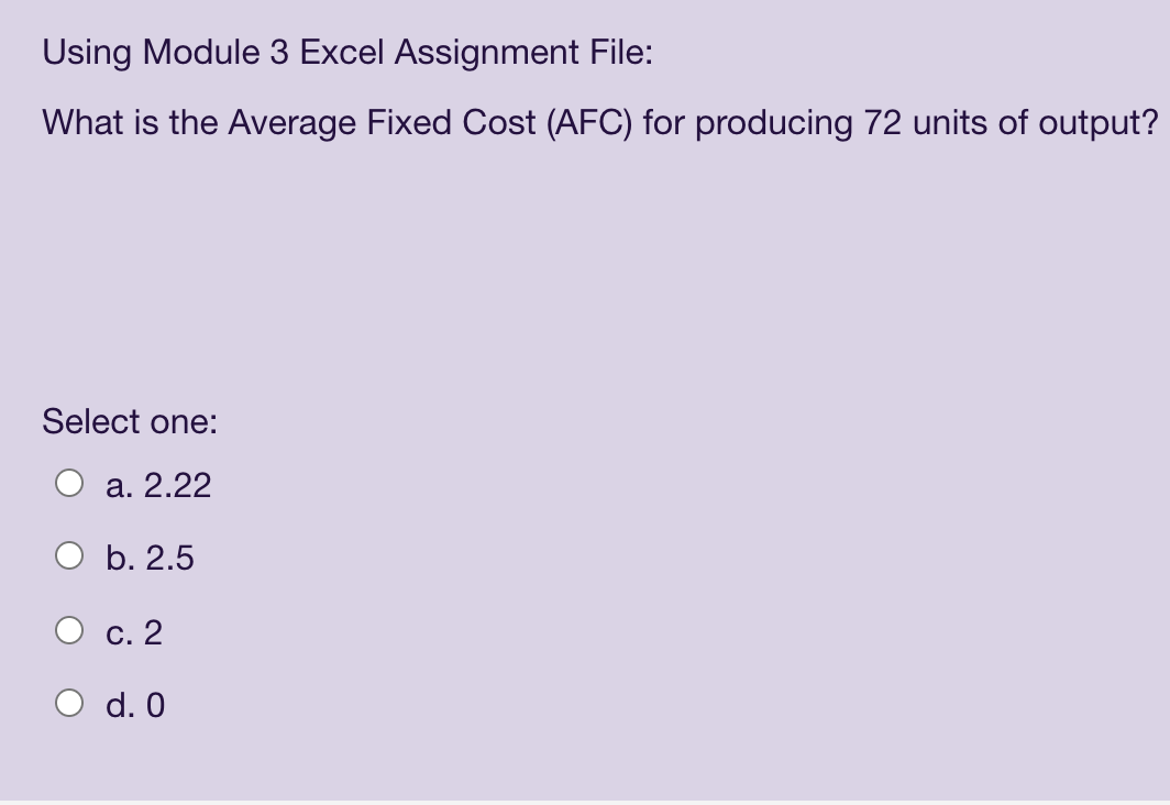 Using Module 3 Excel Assignment File: What is Total | Chegg.com