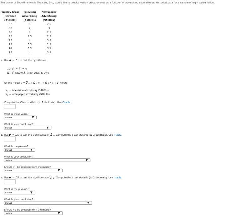Solved The owner of Showtime Movie Theaters, Inc., would | Chegg.com