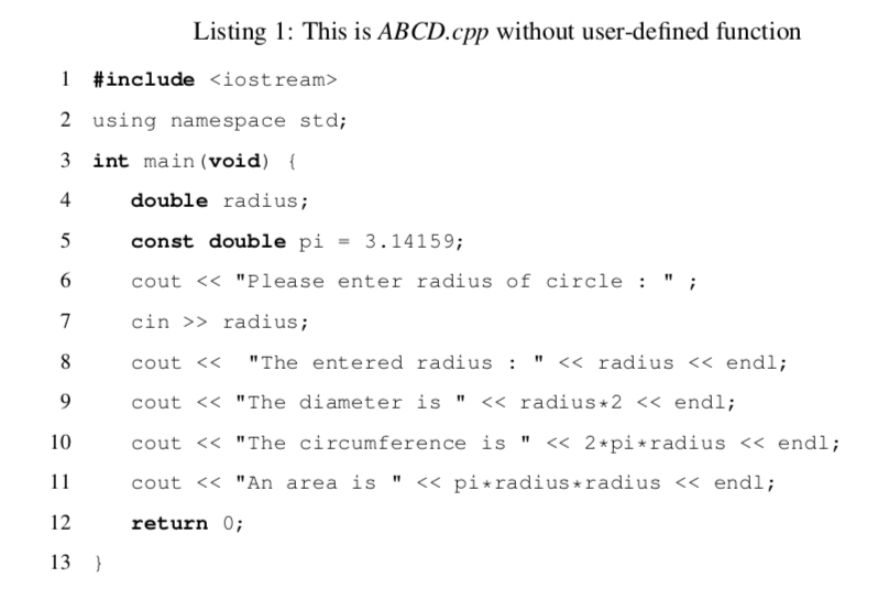 Solved Listing 1 shows ABCD.cpp program to compute | Chegg.com
