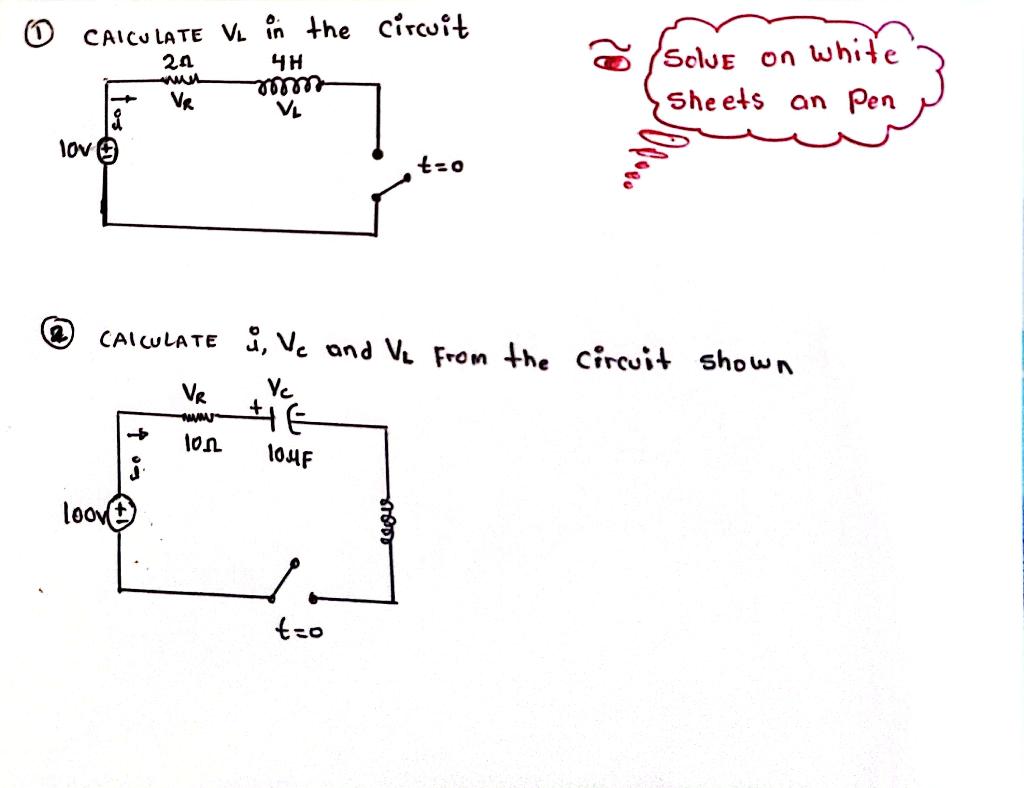 Solved (1) caIculate VL in the circuit sheets an (2) | Chegg.com