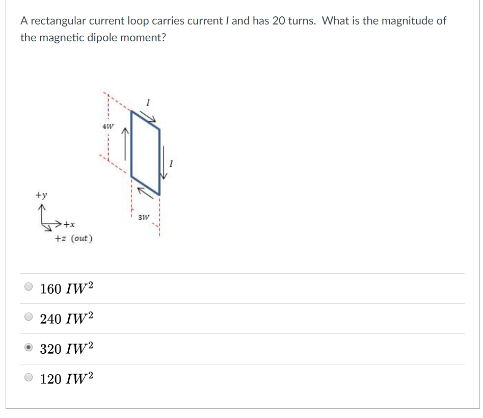 Solved A rectangular current loop carries current I and has | Chegg.com