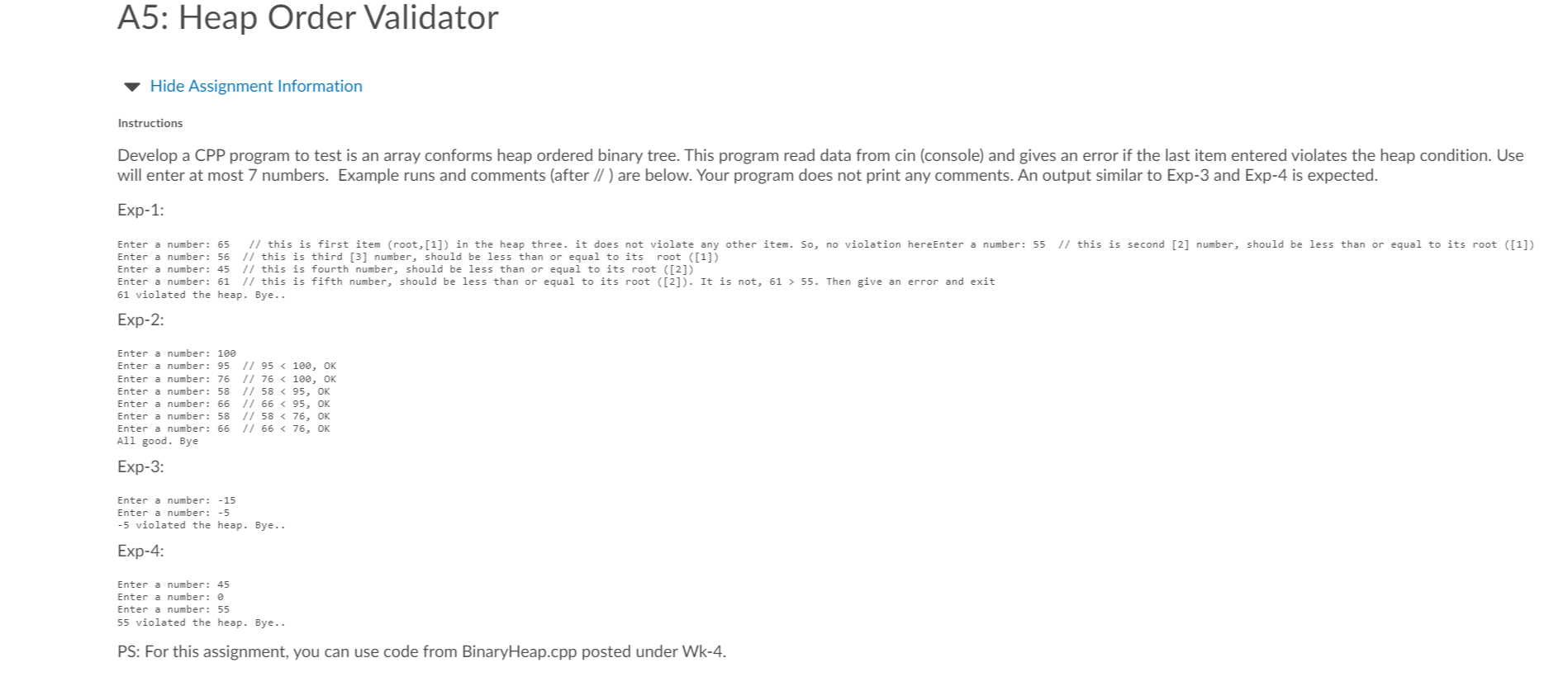 Solved binaryheap #include #include | Chegg.com