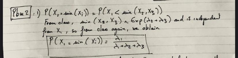 Solved a. Let X1,X2 and X3 be independent exponential r.v.'s | Chegg.com
