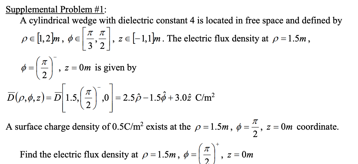 Solved Supplemental Problem #1: A cylindrical wedge with | Chegg.com