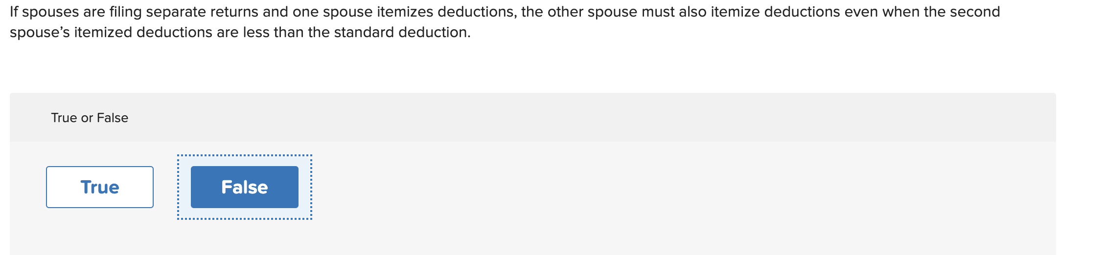 Solved If spouses are filing separate returns and one spouse | Chegg.com