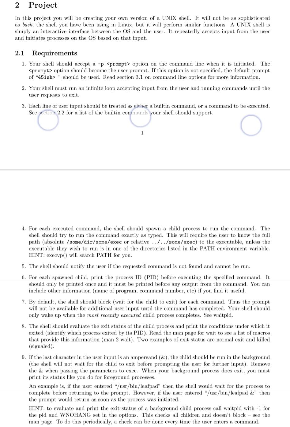 Solved 2 Project In this project you will be creating your | Chegg.com