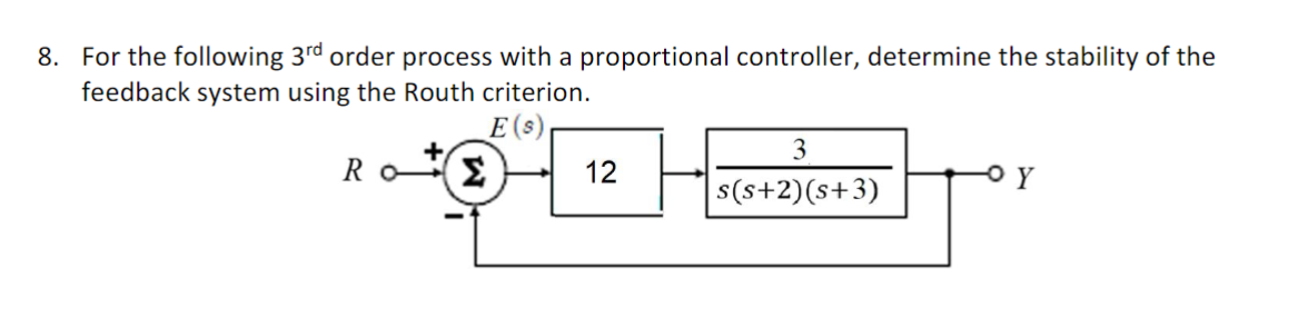 Solved For the following 3rd order process with a | Chegg.com
