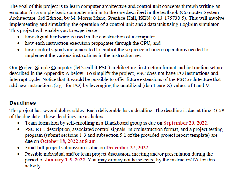 The goal of this project is to learn computer | Chegg.com