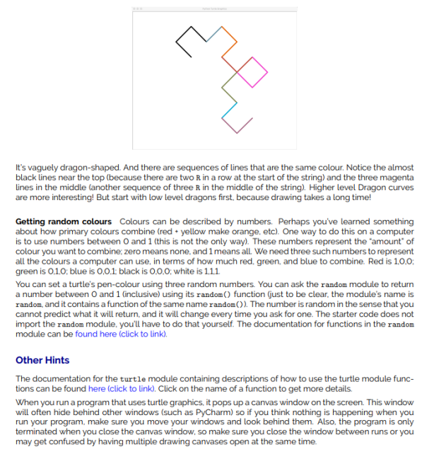 Problem Overview: Drawing Dragon Curves A dragon | Chegg.com