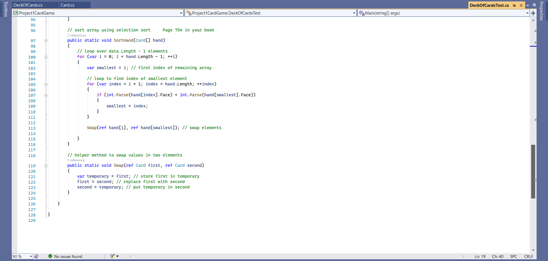 Solved Card Game in C# This application will function | Chegg.com