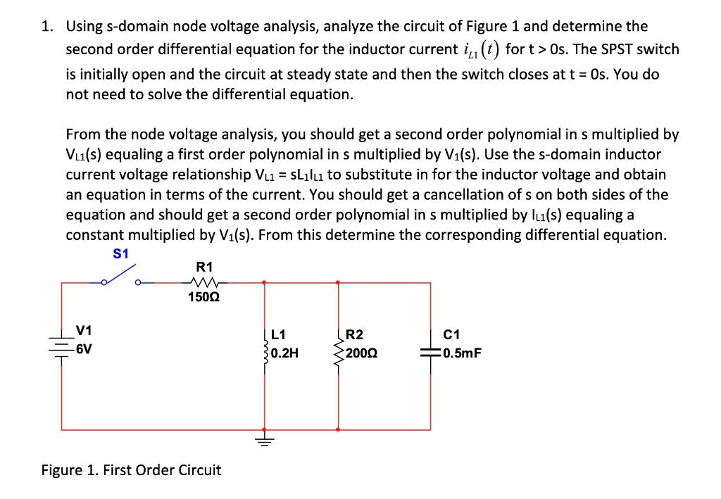 Solved second order differential equation for the inductor | Chegg.com
