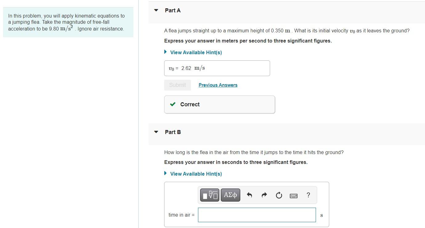 Solved In this problem, you will apply kinematic equations | Chegg.com