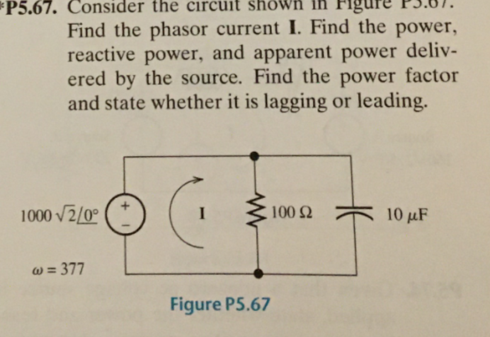 Solved *P5.67. Consider the circuit shown in Figure Find the | Chegg.com