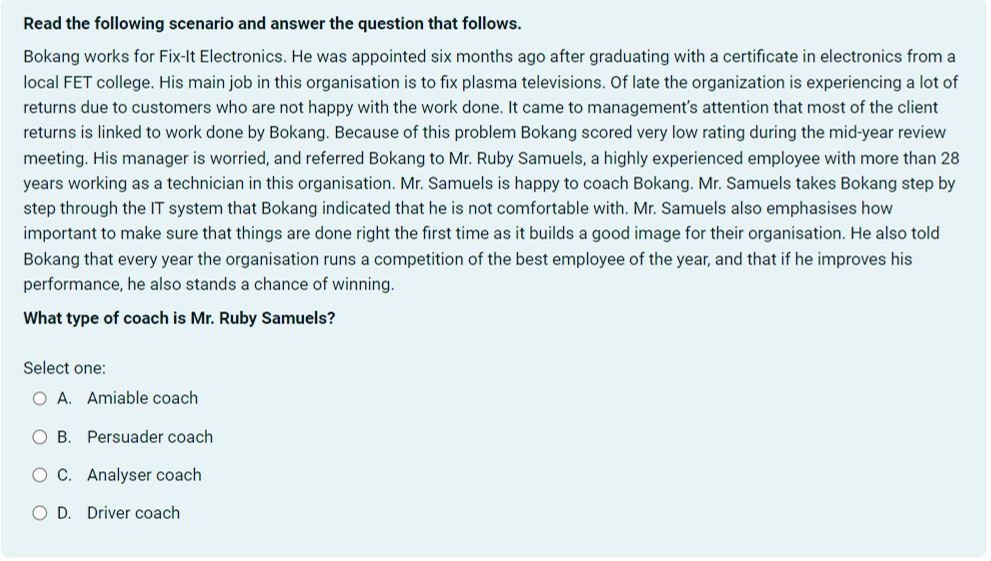 Solved Read the following scenario and answer the question | Chegg.com